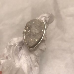 Jewelry | Jtv Sterling Silver Ring With Blue Diamonds | Poshmark